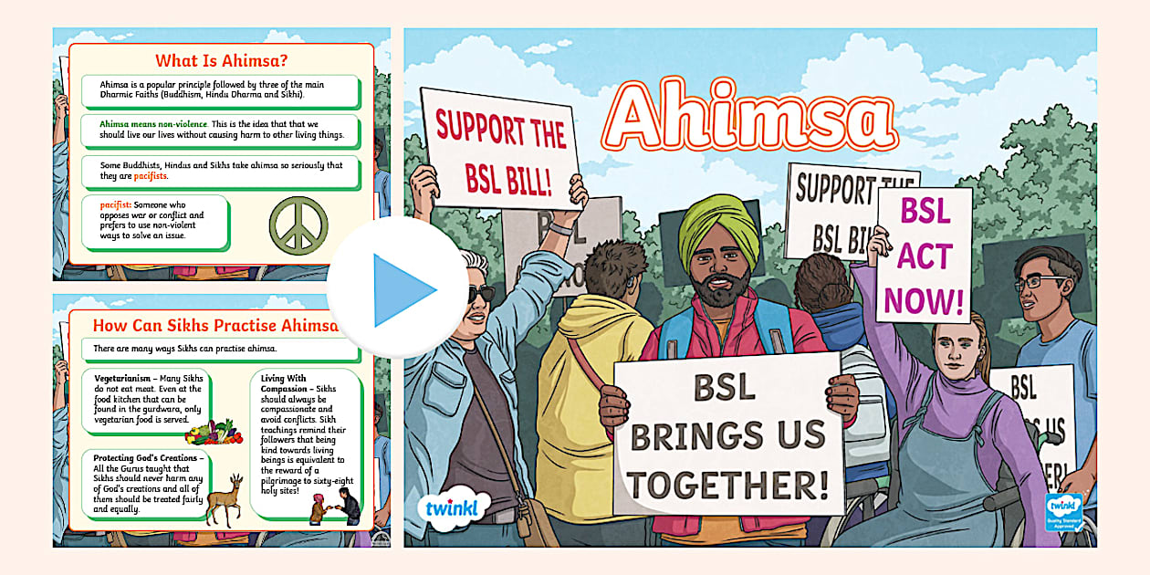 KS2 Ahimsa PowerPoint (teacher made) - Twinkl
