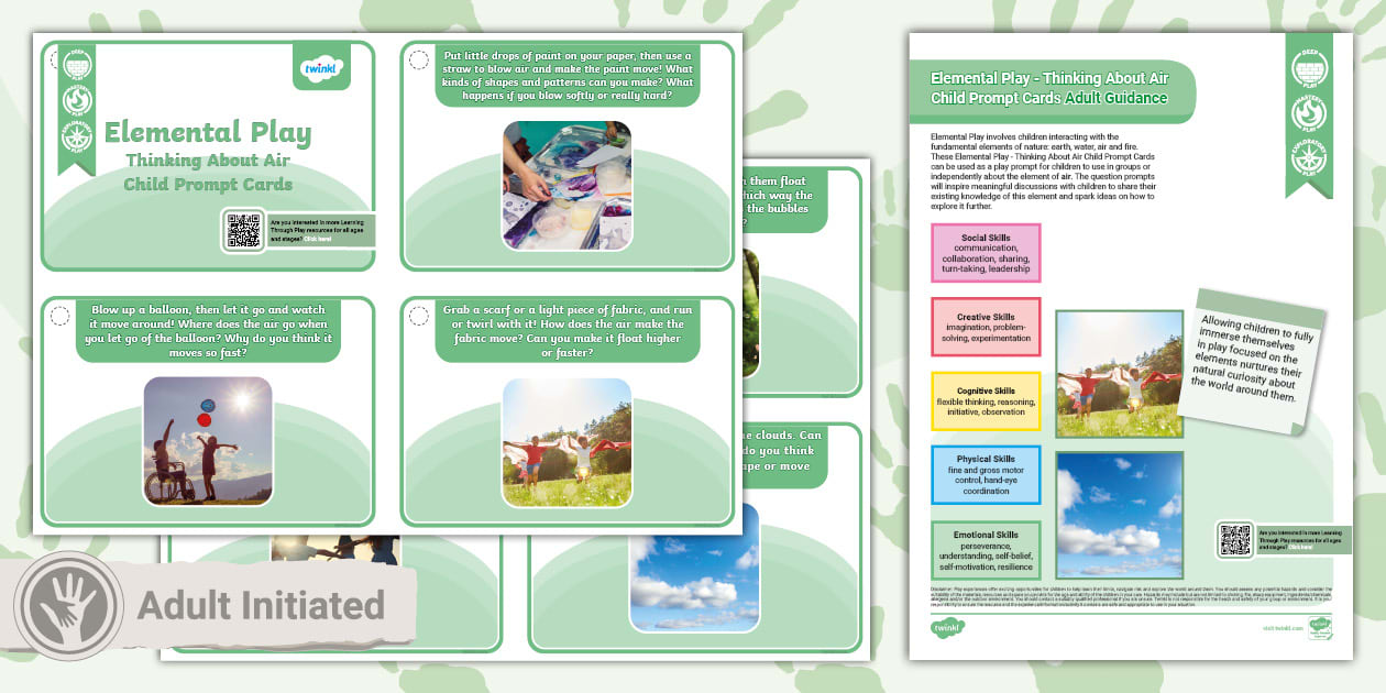 Elemental Play - Thinking About Air Child Prompt Cards
