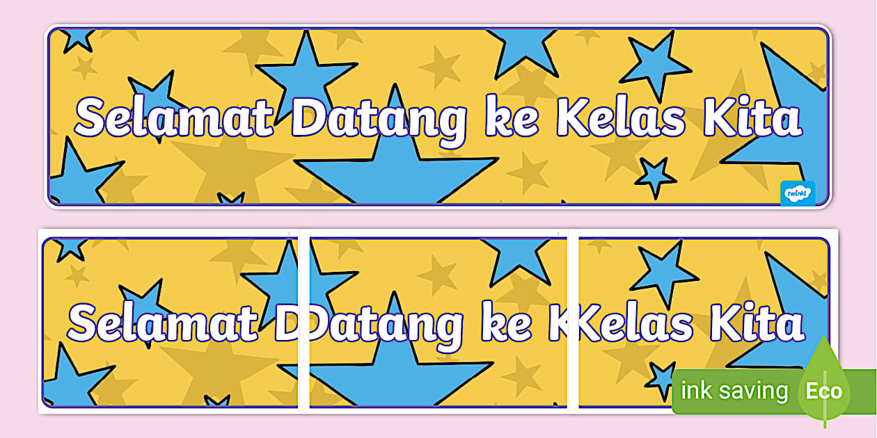 Sepanduk atau Bunting Selamat Datang ke Kelas Kita - Twinkl