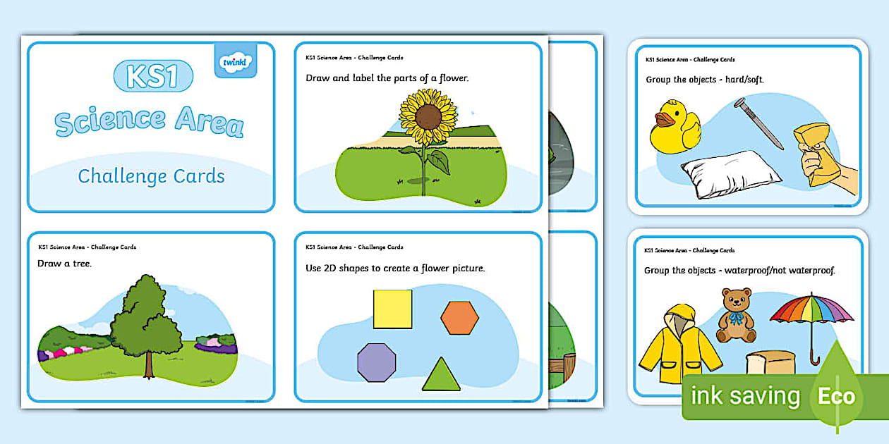 KS1 Continuous Provision - Science Area Challenge Cards