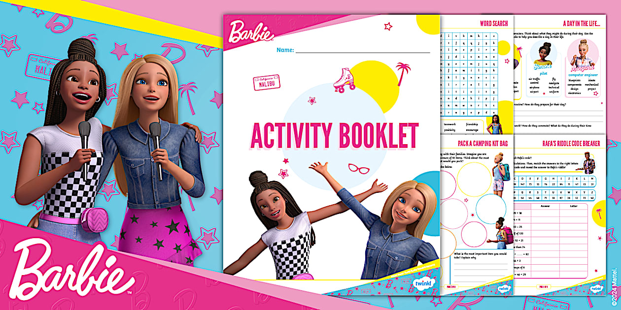 Barbie: Activity Booklet for 3rd-5th Grade (teacher made)