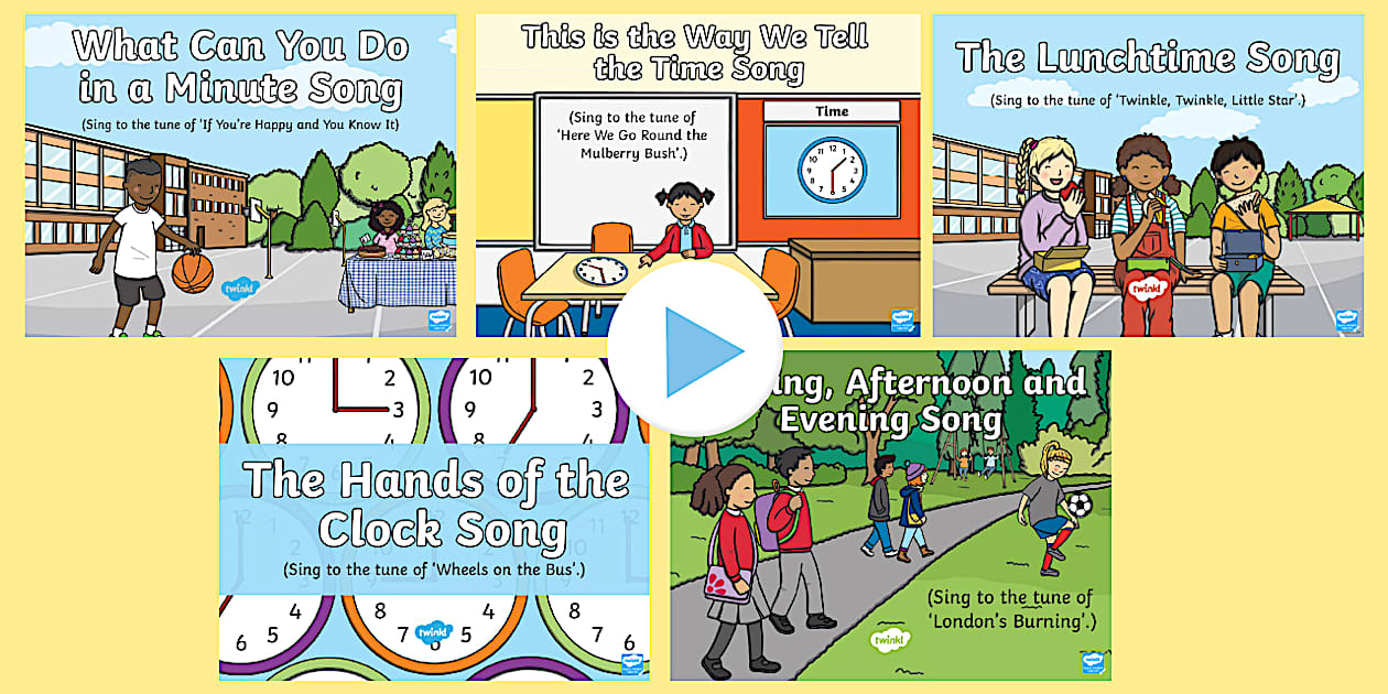Time Songs and Rhymes PowerPoints Pack - Twinkl