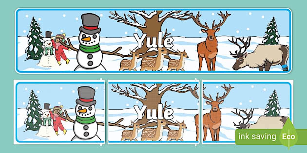 👉 Yule Display Banner Banner (teacher made) - Twinkl