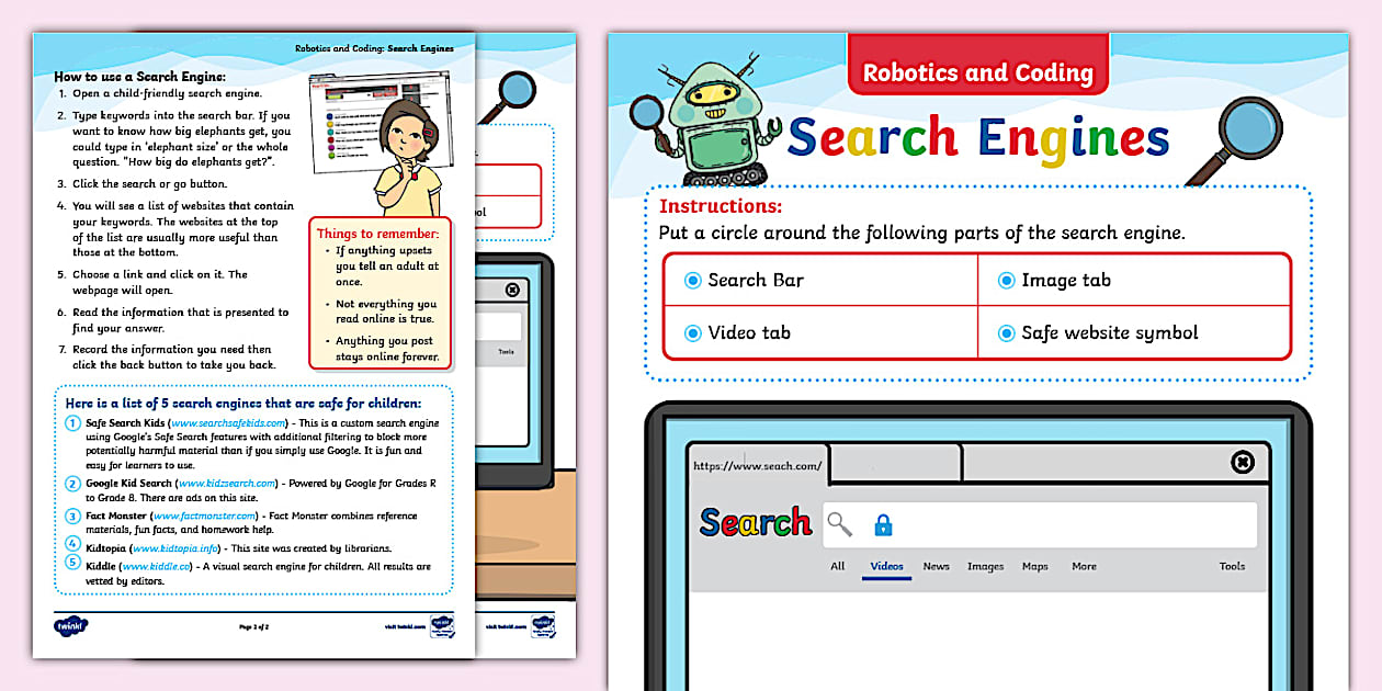 Robotics and Coding - Search Engines (teacher made) - Twinkl