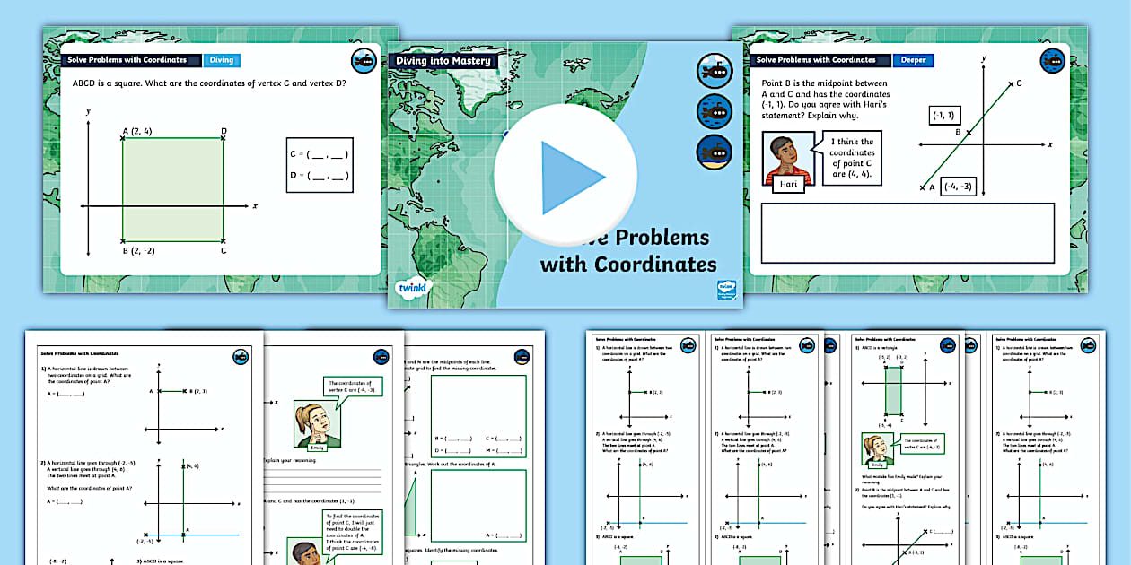 👉 Y6 DiM: Step 3 Solve Problems with Coordinates Teaching Pack