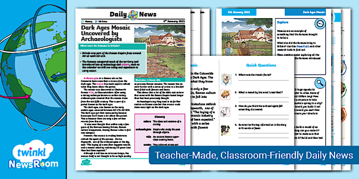 Mosaic Found In England | Twinkl NewsRoom Resources - Twinkl