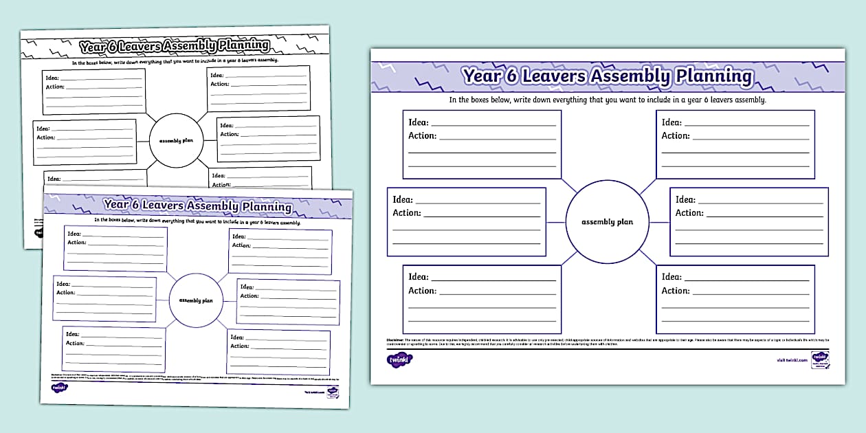 Year 6 Leavers Assembly Planning Mind Map - Twinkl