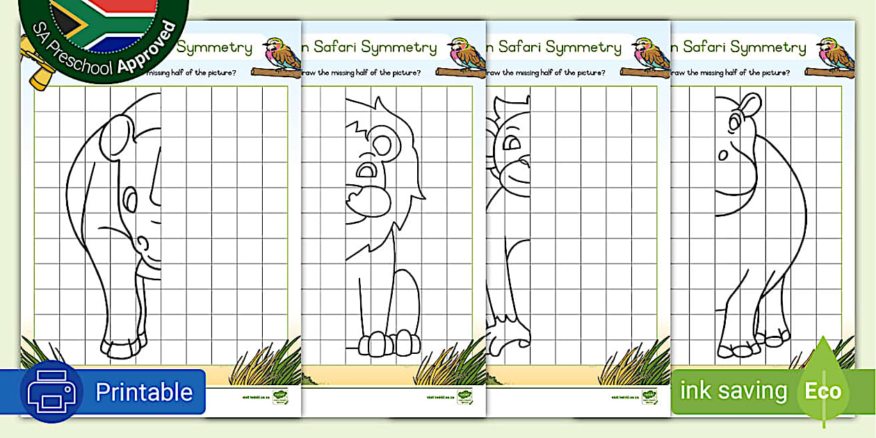 Symmetry Art Worksheets - Twinkl South Africa (teacher made)