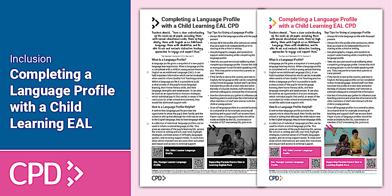 Completing a Language Profile with a Child Learning EAL