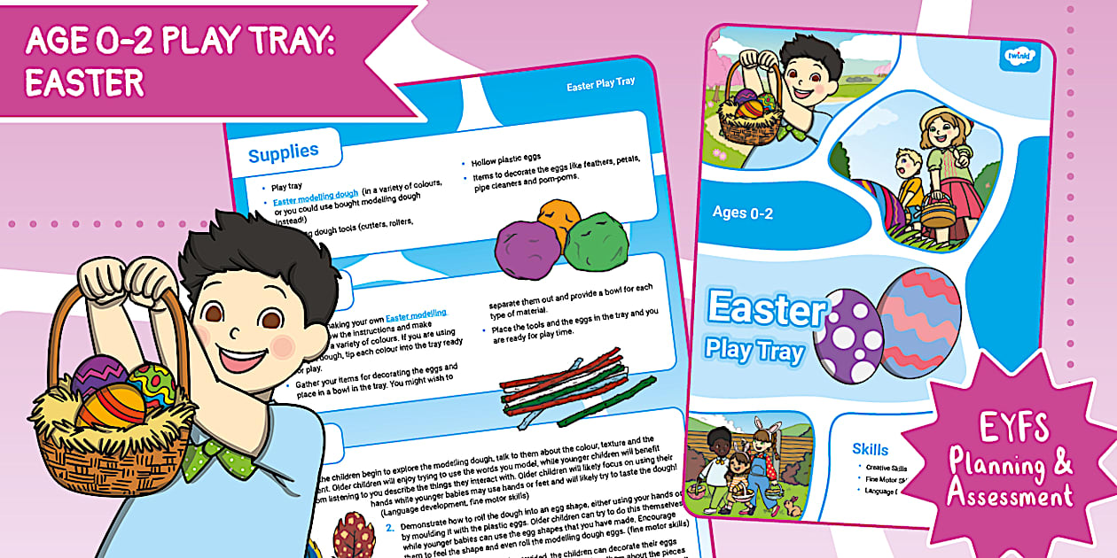 Northern Ireland Kindergarten Age 0-2 Play Tray: Easter