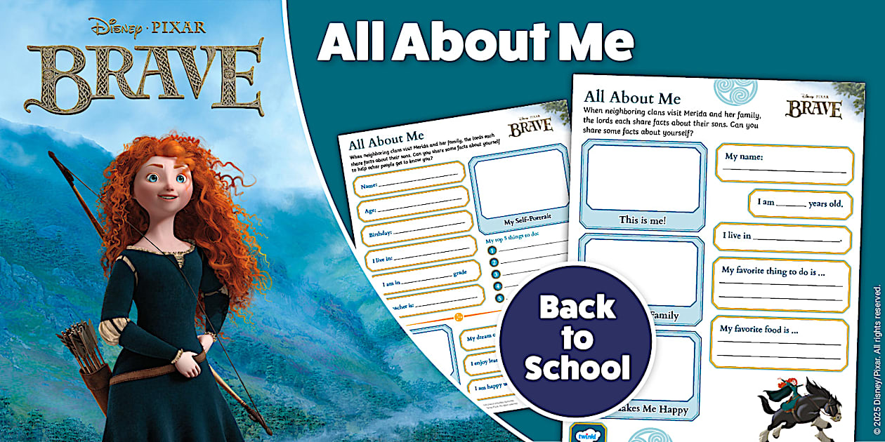 Brave: All About Me Worksheets
