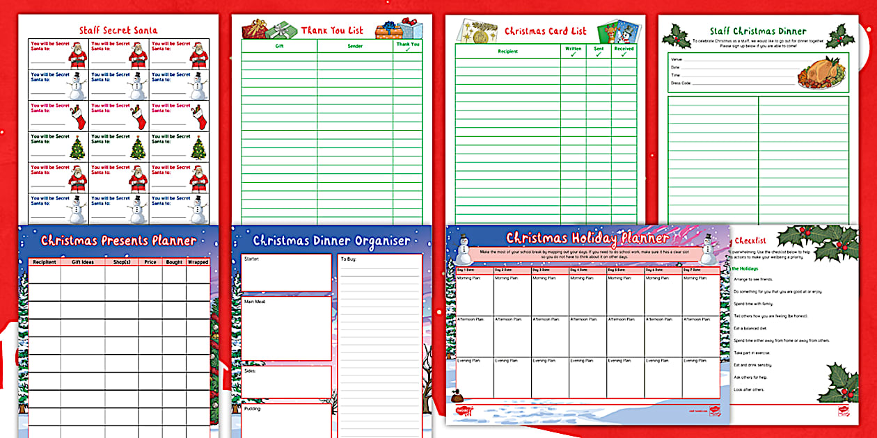 Staff Wellbeing Christmas Organisation Resource Pack