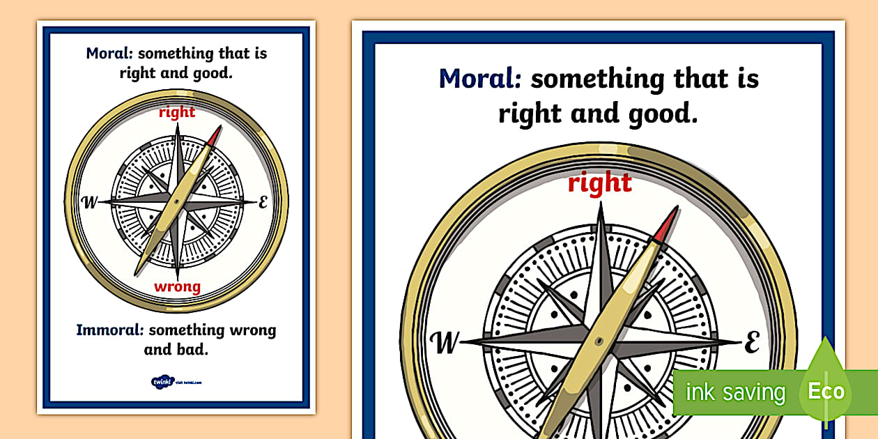 Moral/Immoral Display Posters (teacher made) - Twinkl