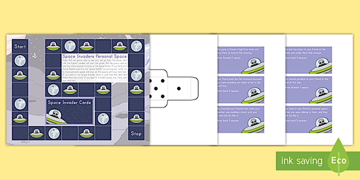 Space Invaders Personal Space Board Game | Twinkl USA