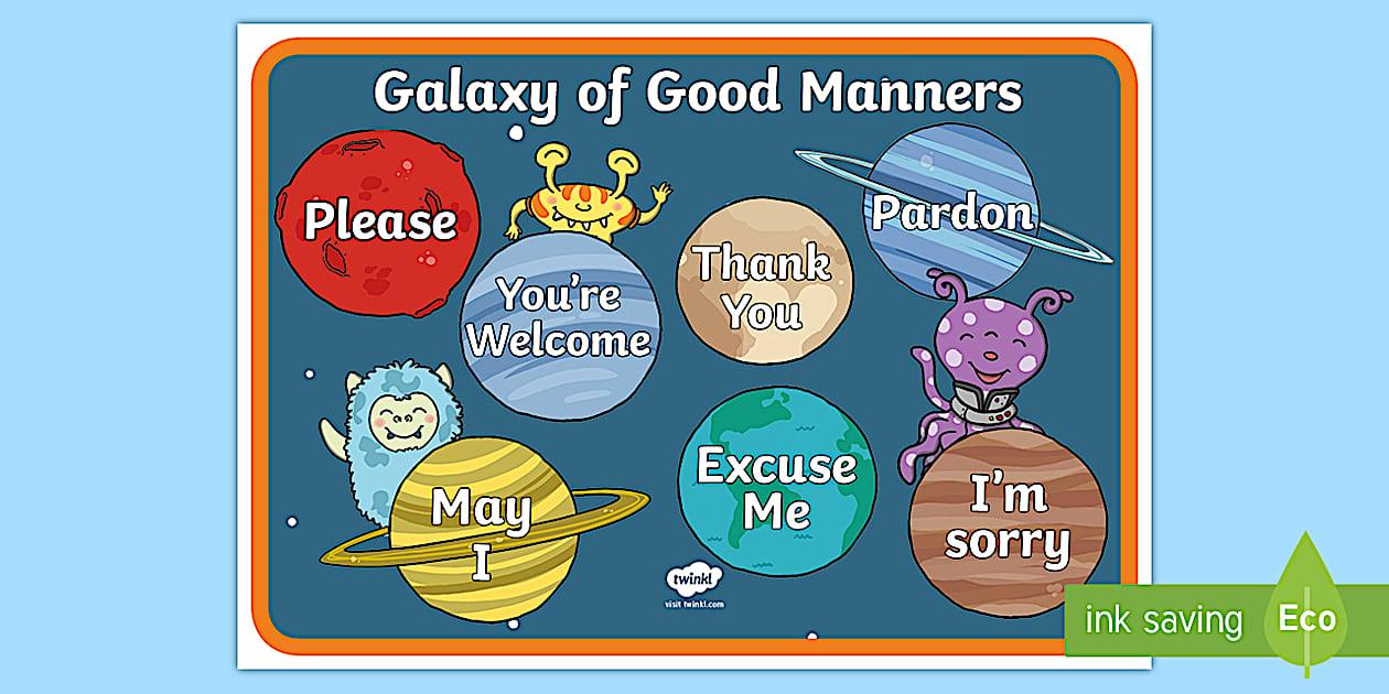 Bad Manners In Classroom? - Galaxy of Good Manners Posters