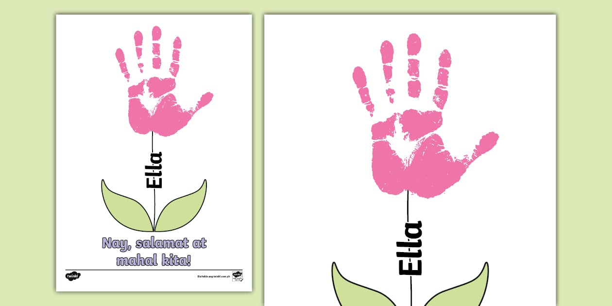 Mother's Day Editable Handprint (Teacher-Made) - Twinkl