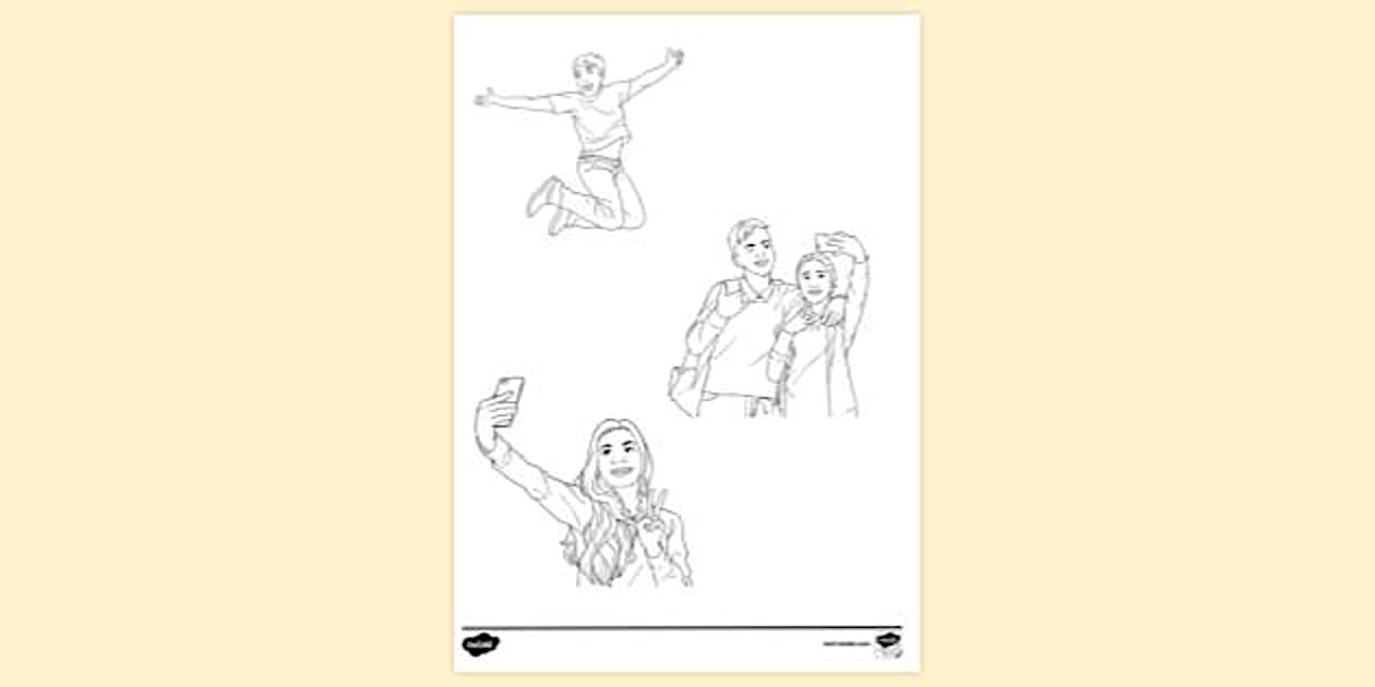 Realistic People Colouring Page | Colouring Sheets - Twinkl