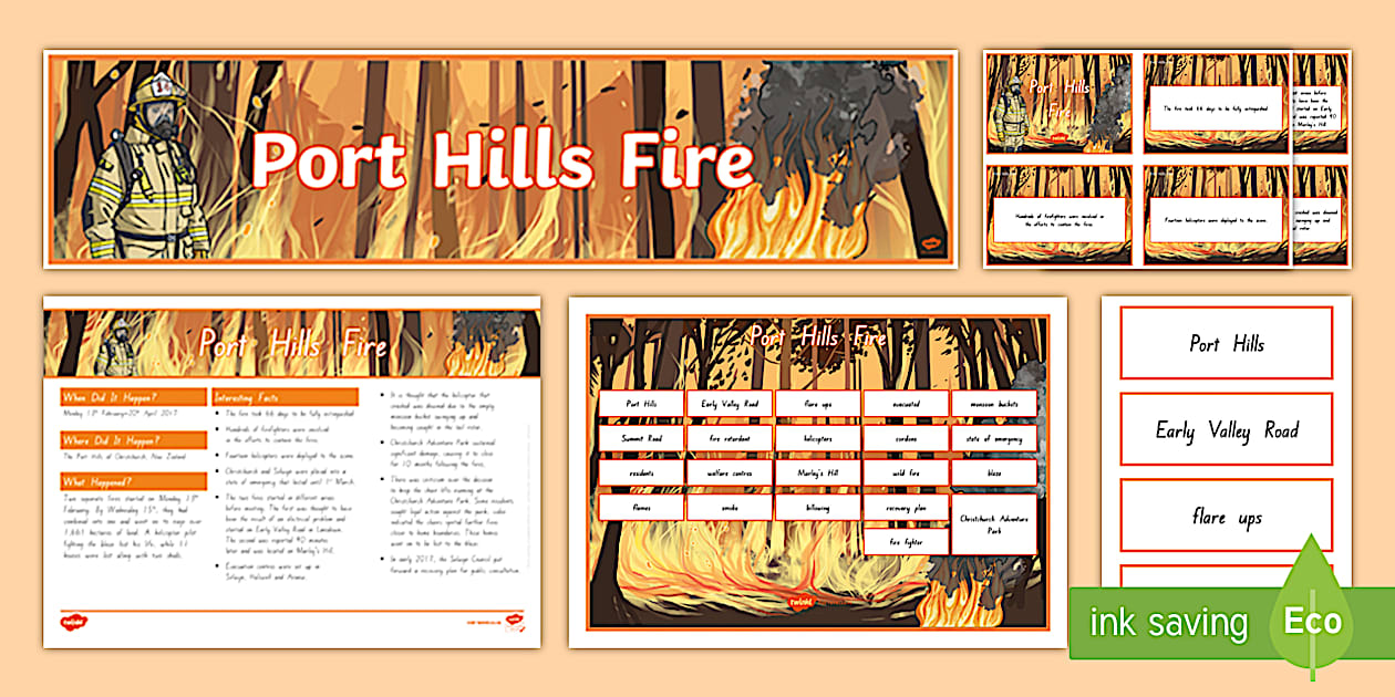 Port Hills Fires Resource Pack - Twinkl