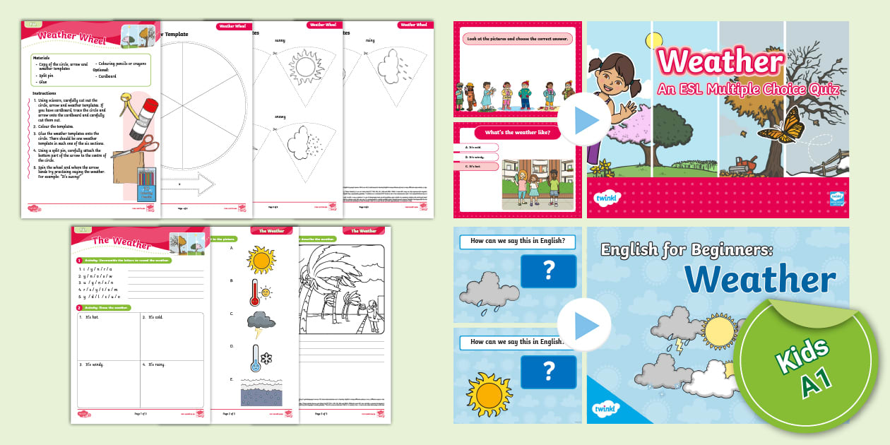 Weather ESL Lesson Plan for Kids | Twinkl ESL Resources