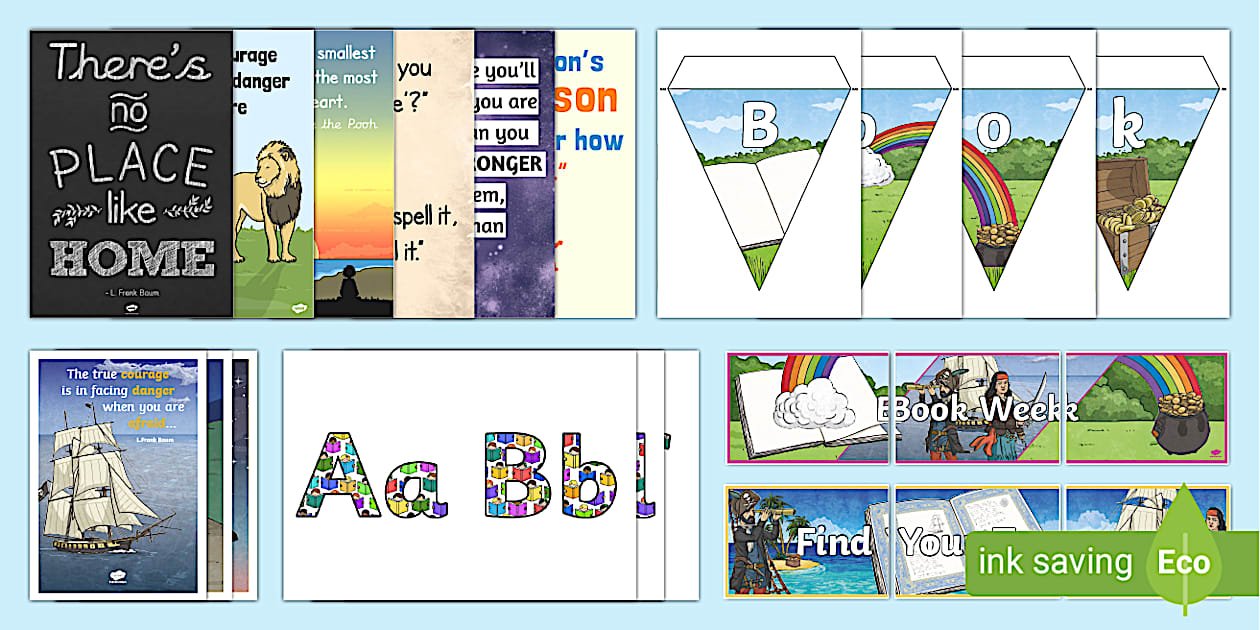 Find Your Treasure Book Week Display Pack (teacher made)