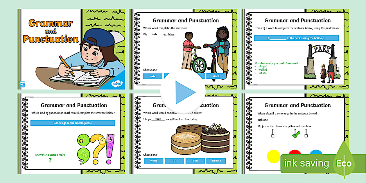 Y2 Basic Grammar Rules PPT | English Grammar PPT | Twinkl
