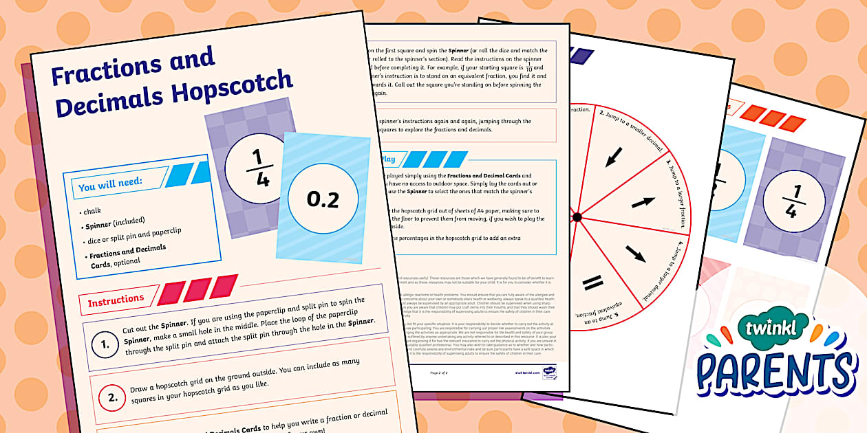 👉 SEND Maths Support: Fractions and Decimals Hopscotch (Year 5 Level)