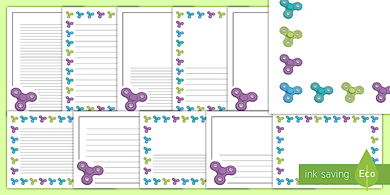 Editable Fidget Spinner Page Border Pack (Lehrer gemacht)