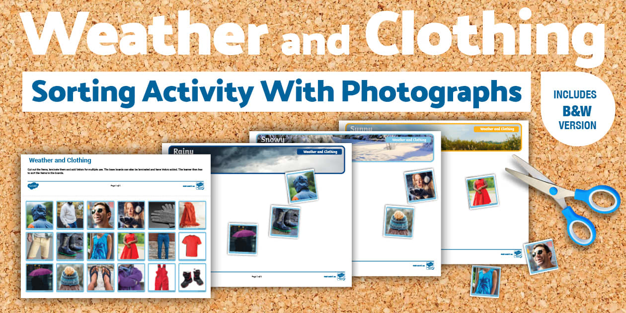 Weather Clothing Sorting Cards