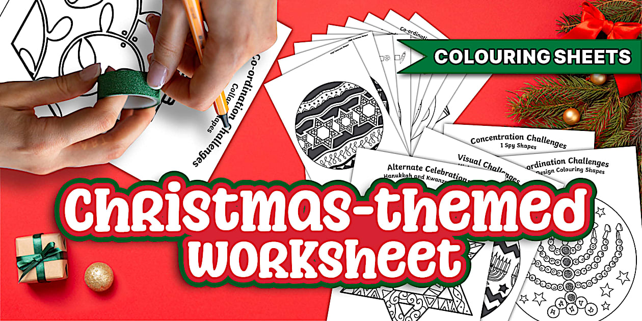 Christmas Inclusive Colouring Shapes