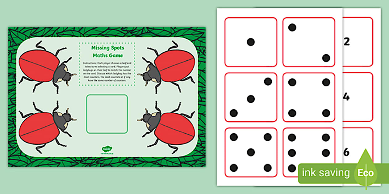 Missing Spots Maths Board Game (teacher made) - Twinkl