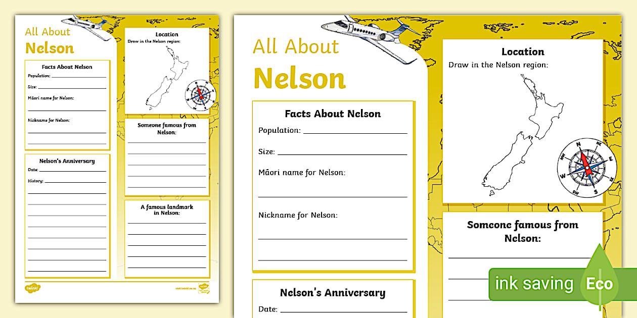 All About Nelson Writing Frame (teacher made) - Twinkl