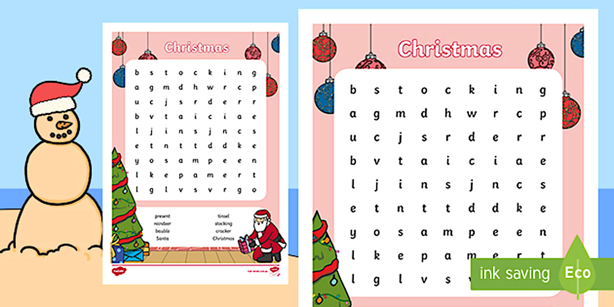 Christmas Word Search (PDF) | Primary Resources