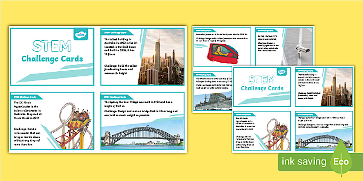 Australian STEM Challenge Cards Years 3-6 - Twinkl
