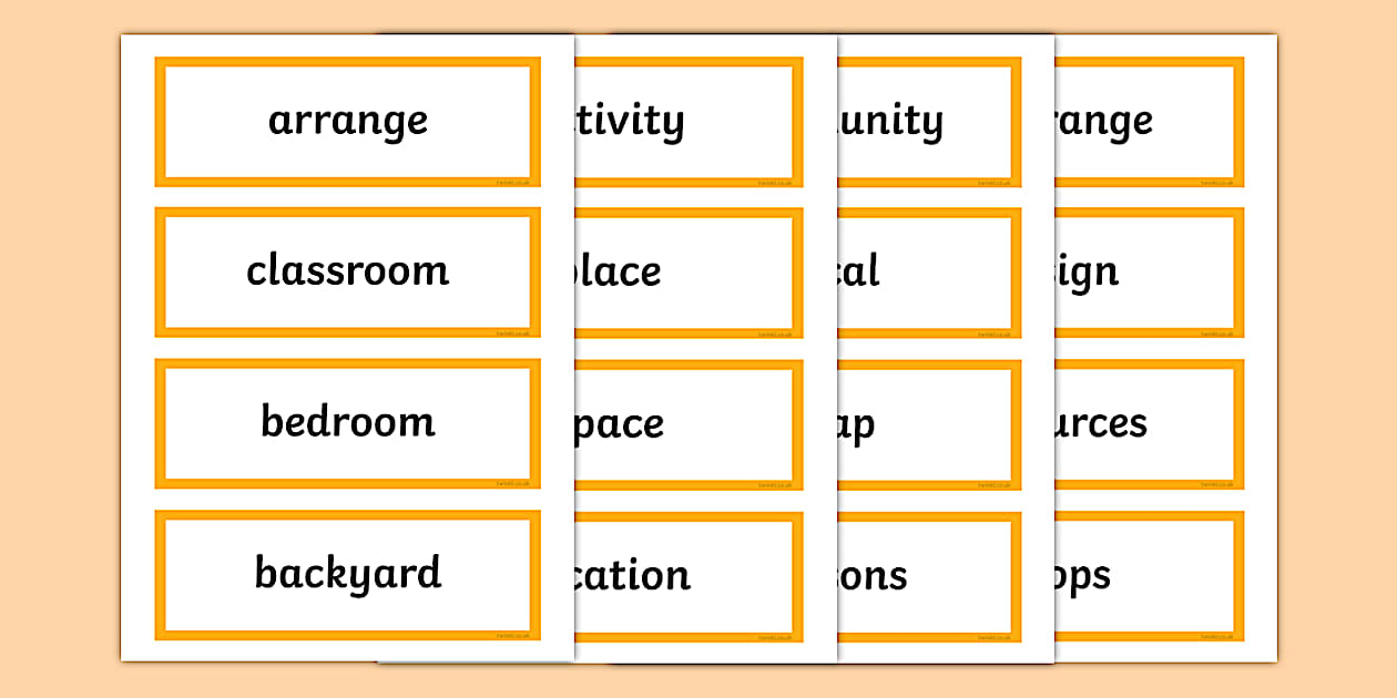 Locations and Activities Word Cards | Teaching Resources