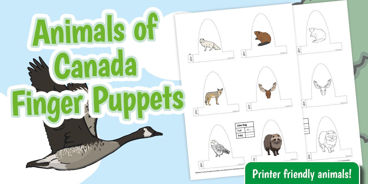 Animals of Canada Finger Puppets