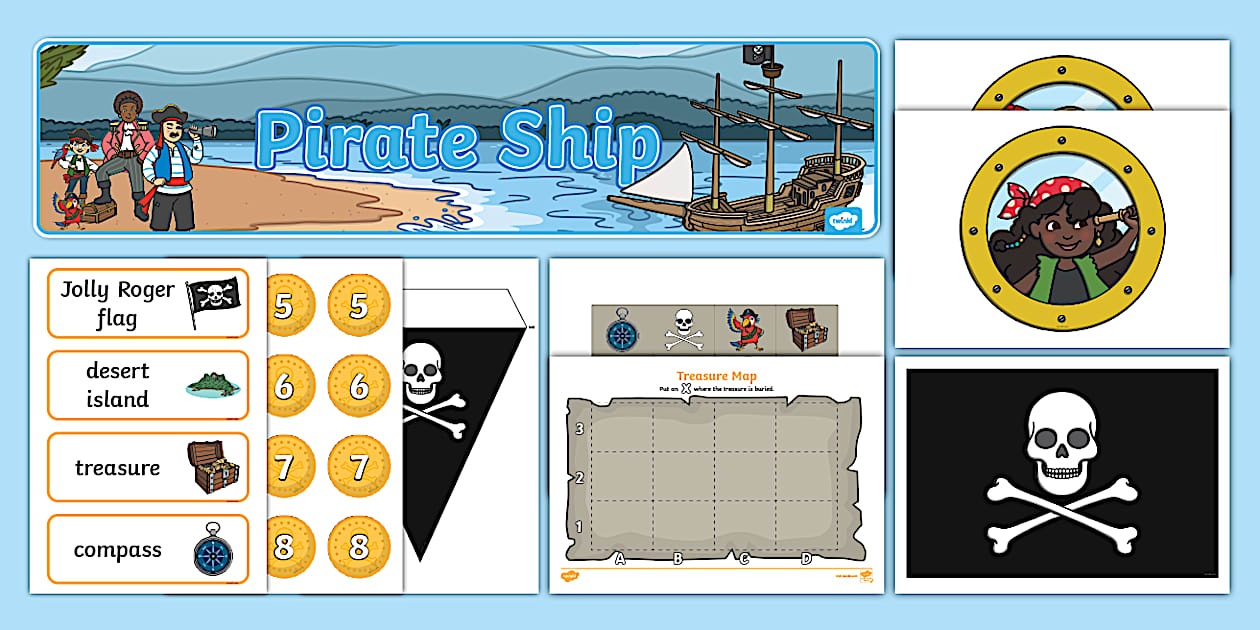 Precursive Pirate Ship Role-Play Pack (teacher made)