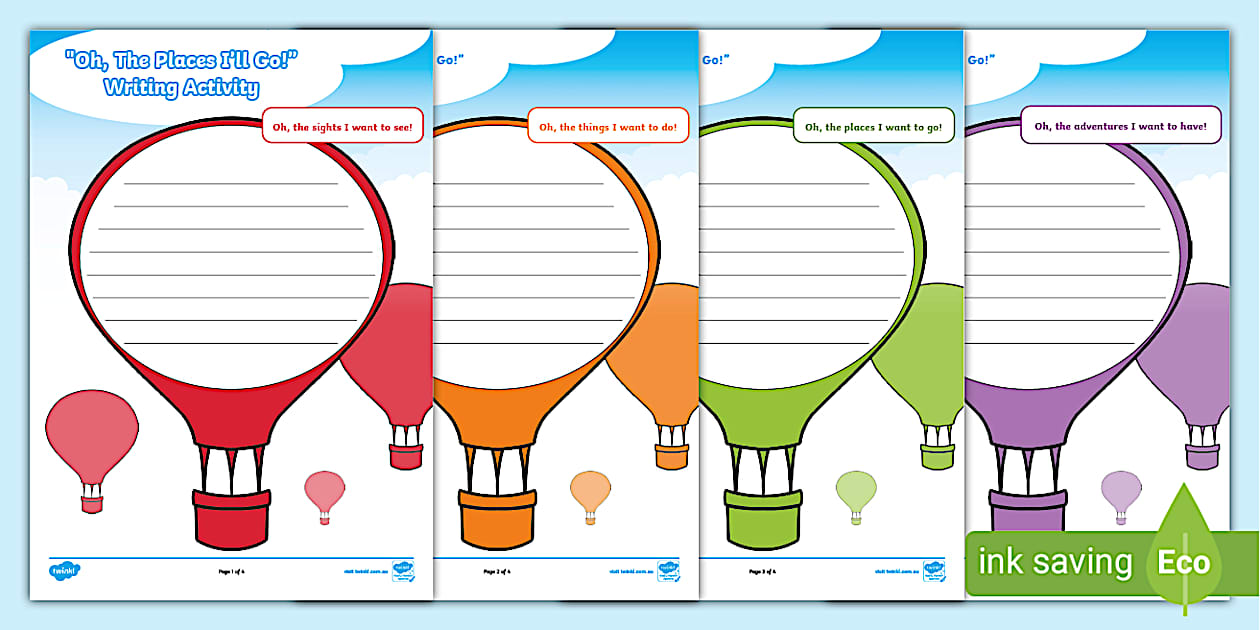 Writing Activity to Support the Teaching of 'Oh, The Places You'll Go!'