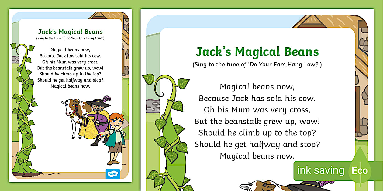 Jacks Magic Beans Song (teacher made) - Twinkl