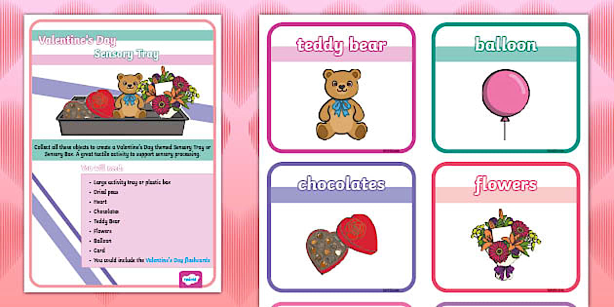Valentine's Day Sensory Tray (teacher made) - Twinkl