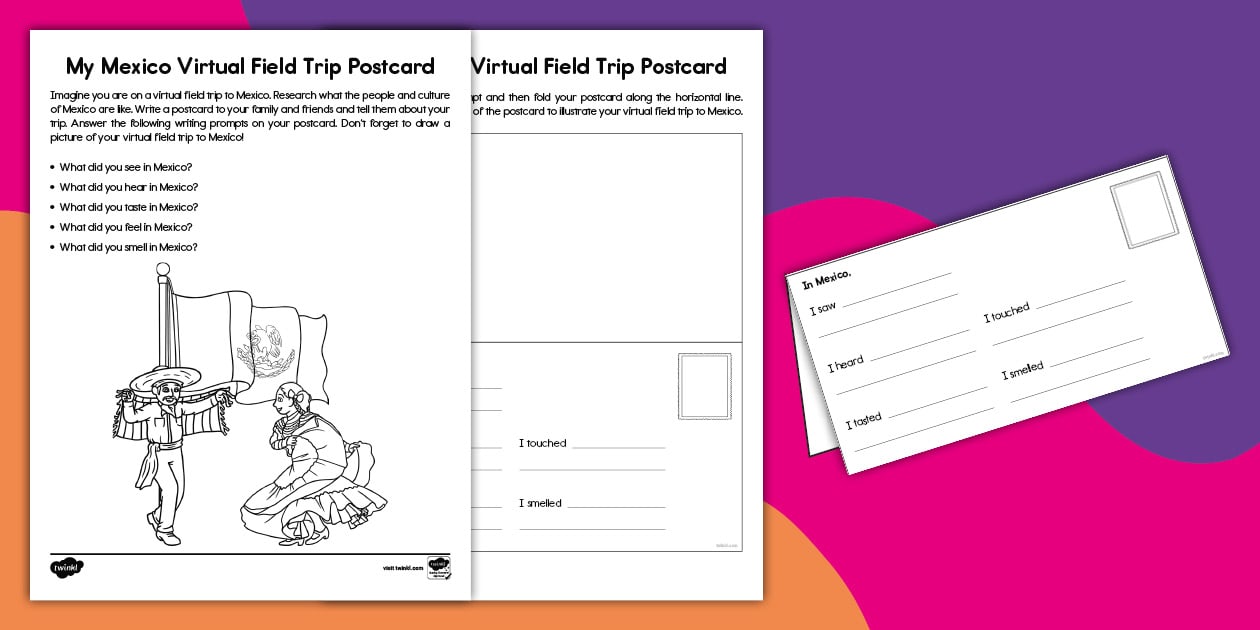 My Mexico Virtual Field Trip Postcard Writing Prompts