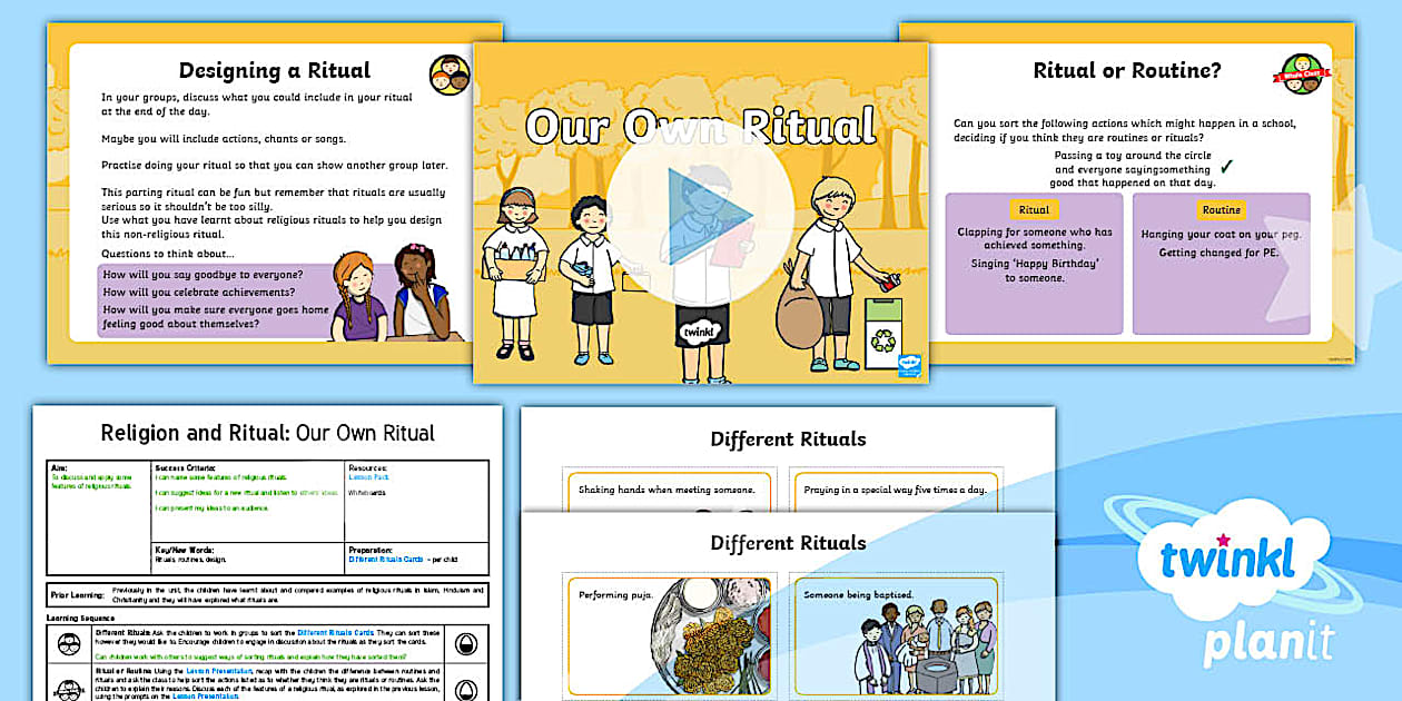 RE: Religion and Rituals: Our Own Ritual Year 1 Lesson Pack 6
