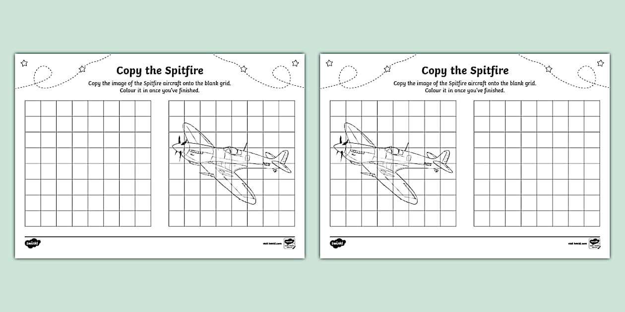 Copy the Spitfire Worksheet (teacher made) - Twinkl