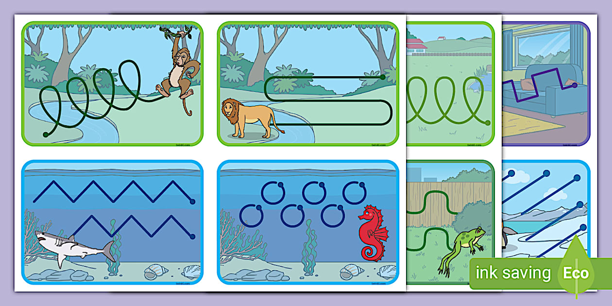 Animals Mark-Making Pattern Cards | Twinkl (teacher made)