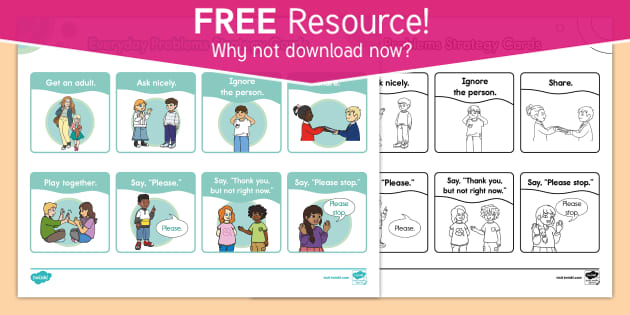 FREE Everyday Problems Strategy Cards (teacher made)