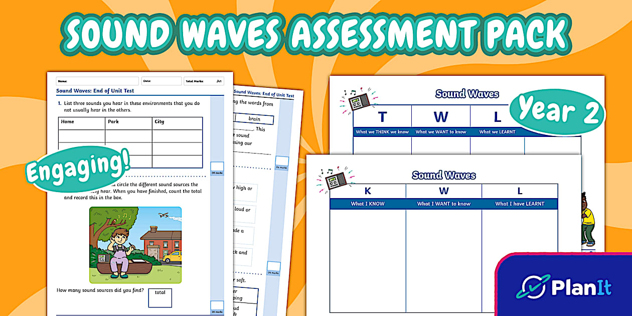 Year 2 Science Sound Waves Assessment Pack (teacher made)