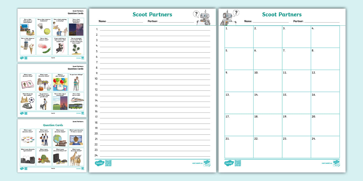Scoot Partners - Ice Breaker (teacher made) - Twinkl