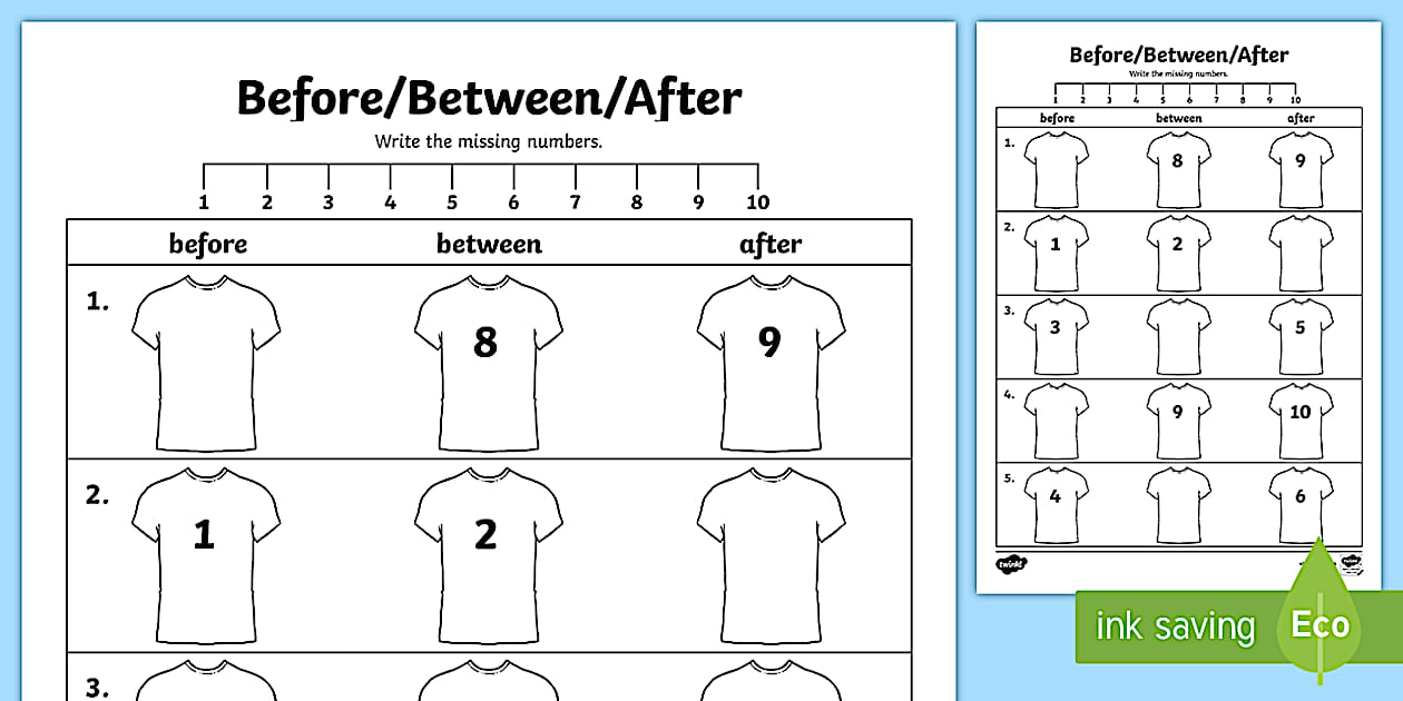 Algebra Extending Patterns (before, between, after) Worksheet / Worksheet