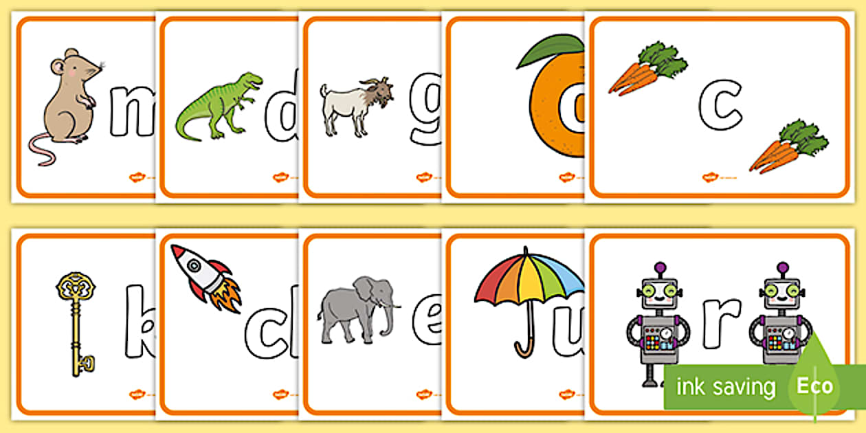 Phase 2 Phonics Display Posters (teacher made) - Twinkl