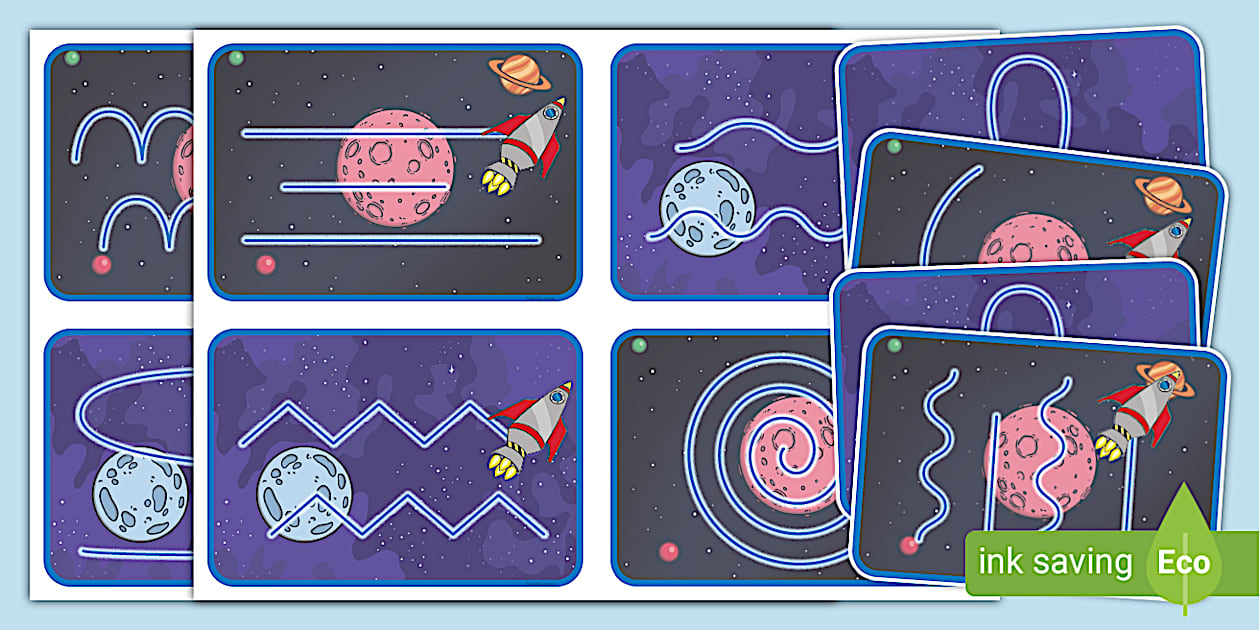 Space Mark-Making Pattern Cards | Twinkl (teacher made)