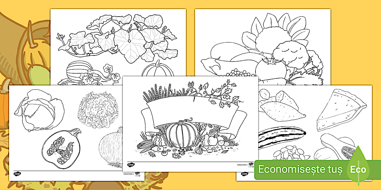 Festivalul recoltei – Desene de colorat